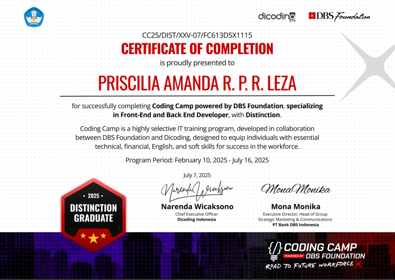 Priscilia Amanda | UI/UX & Web Development